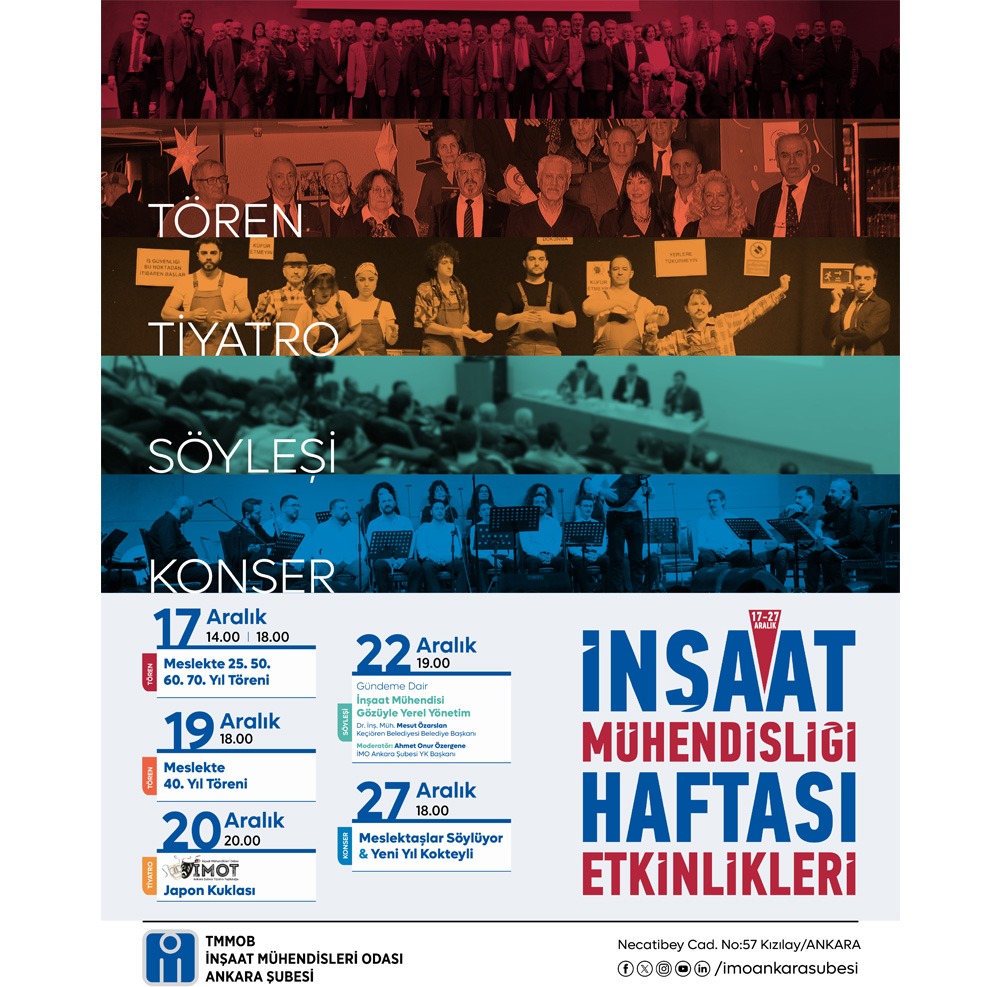 Ankara Şubemizden Mühendislik Haftası Etkinlikleri 2025 - IMO